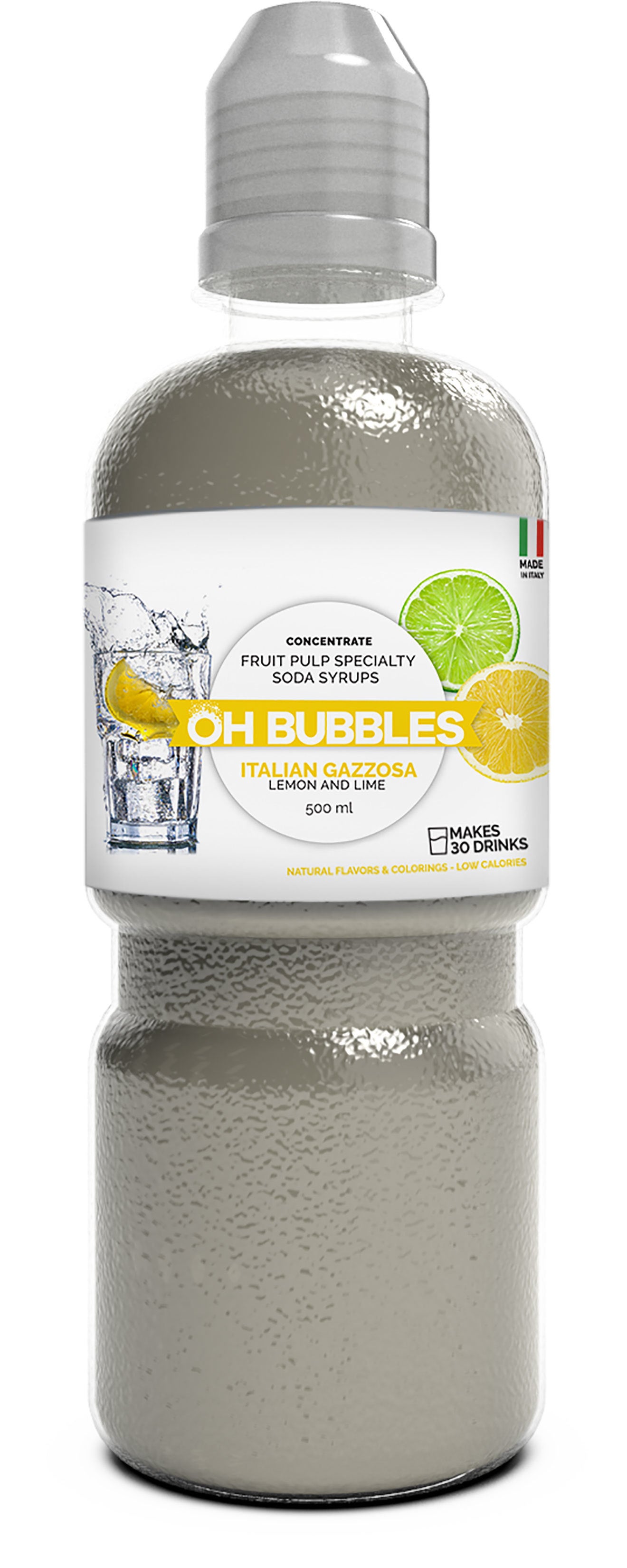 OH BUBBLES Italian Gazzosa (Lemon Lime) Mix - 500ml
